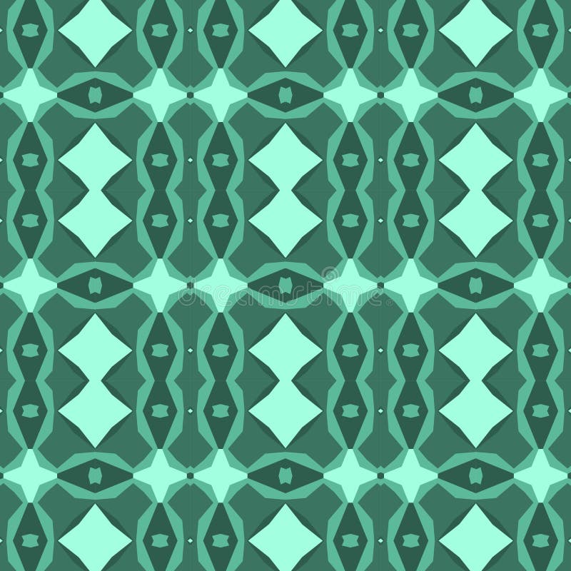Abstract Seamless Geometric Pattern with Green Colors Stock Vector ...