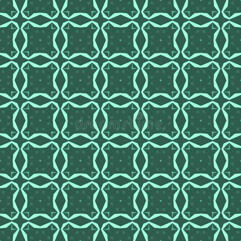 Abstract Seamless Geometric Pattern with Green Colors Stock Vector ...