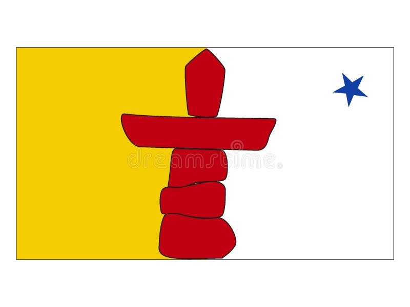 Canada State Flag of Nunavut Stock Vector - Illustration of brunswick ...