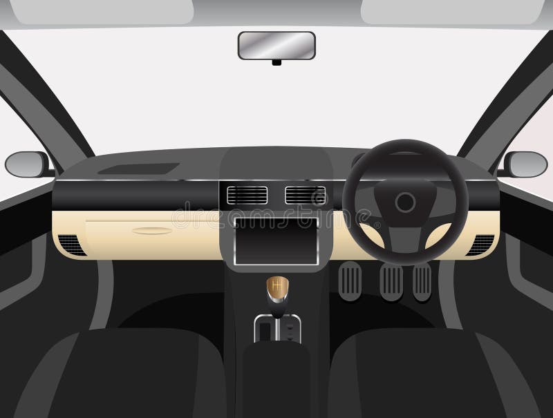 Vector Illustration of Car Dashboard Stock Vector - Illustration of ...