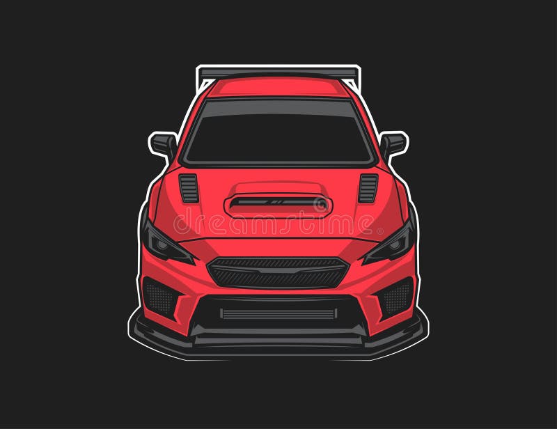 Front Car Design Vector for Sticker Illustration Graphic Stock Vector ...