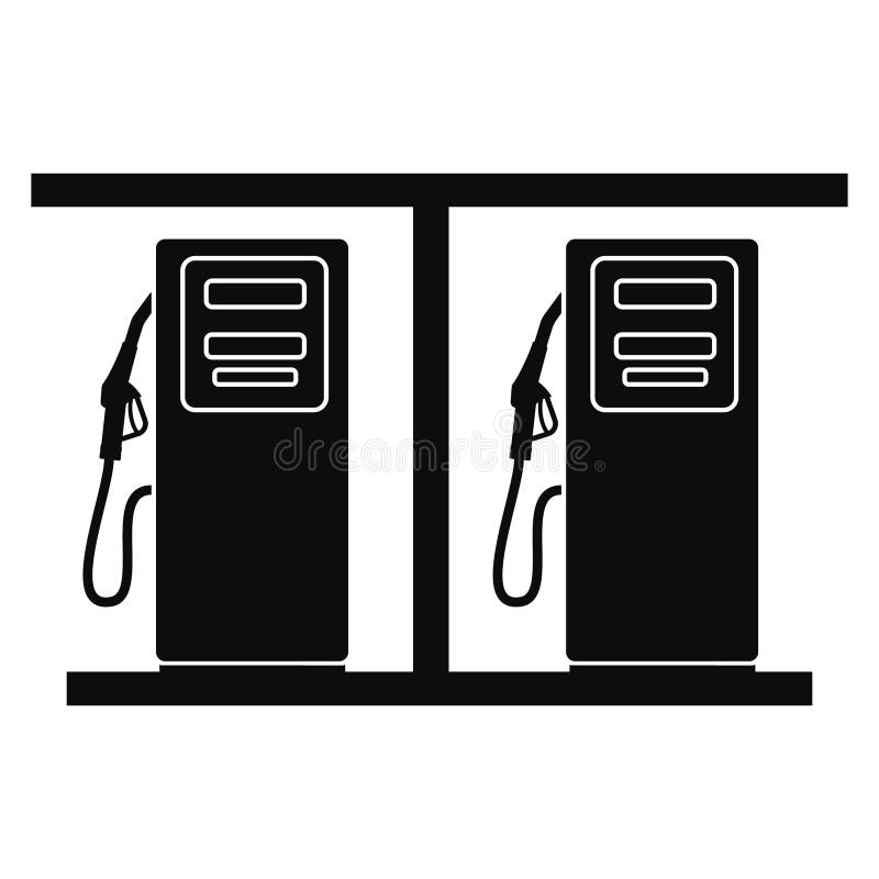 Vector Illustration of a Car Filling Station Stock Vector ...
