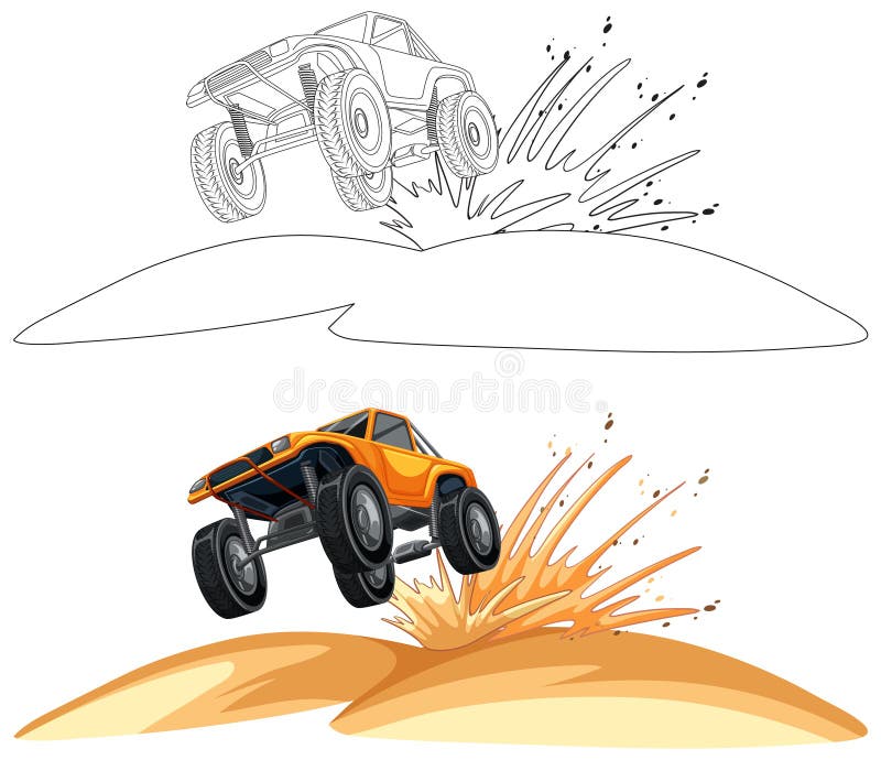 Vector Illustration of a Car J Stock Vector - Illustration of sand ...