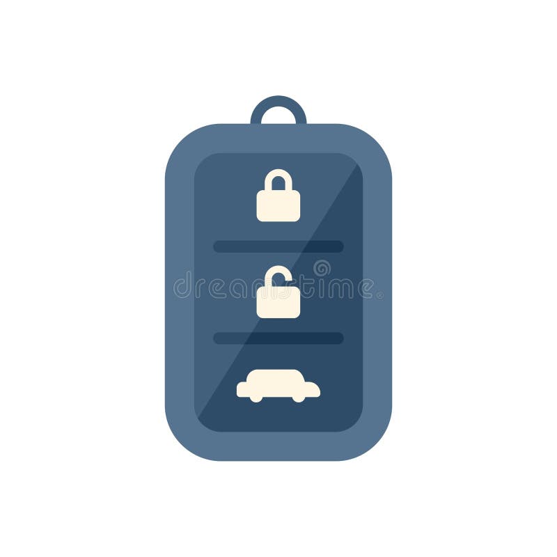 Modern Car Key Fob with Lock and Unlock Buttons Stock Illustration ...