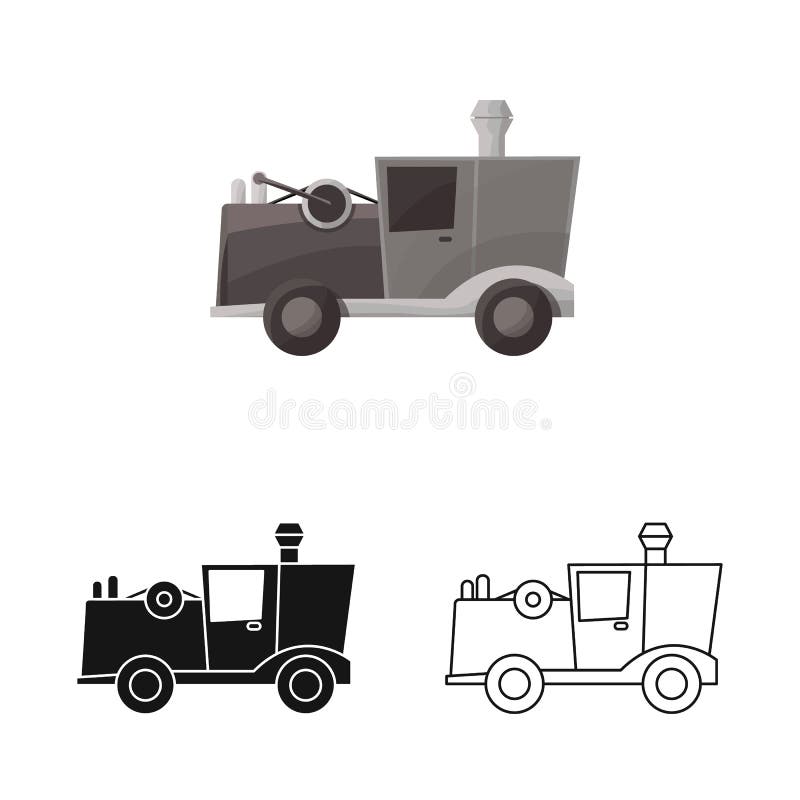 Vector Design of Car and Old Logo. Web Element of Car and Model Stock ...