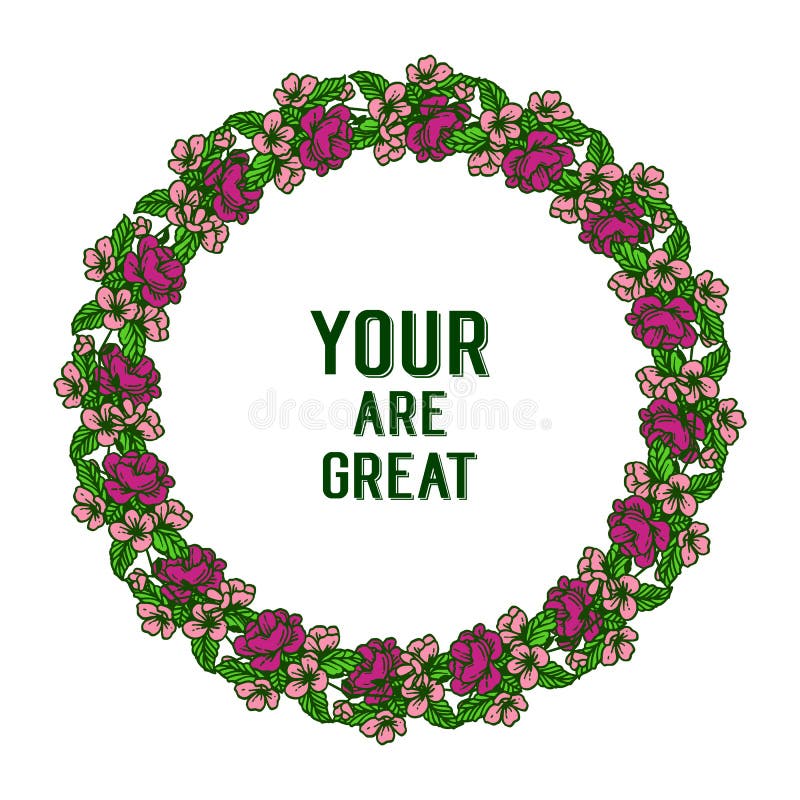 Vector Illustration Card Your are Great with Pattern Art Colorful ...