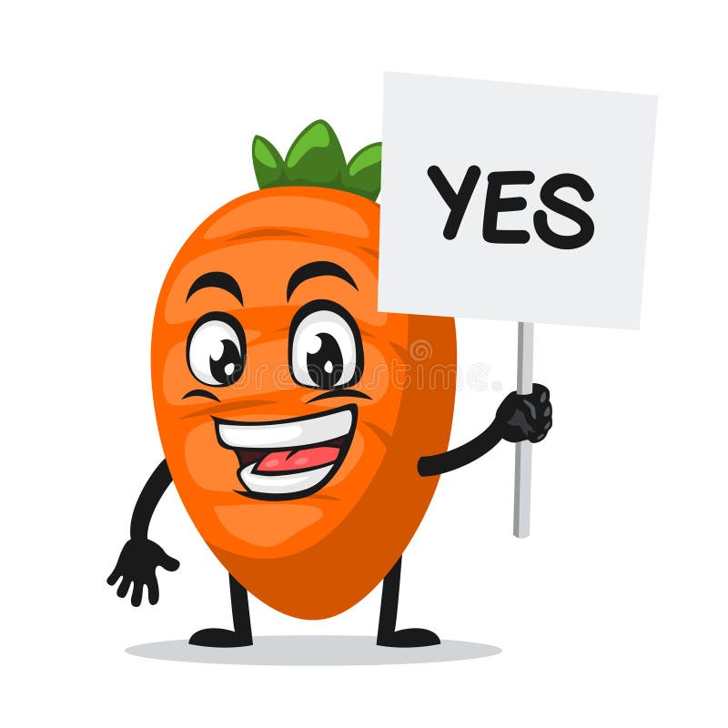 Vector Illustration of Carrot Character or Mascot Stock Vector ...
