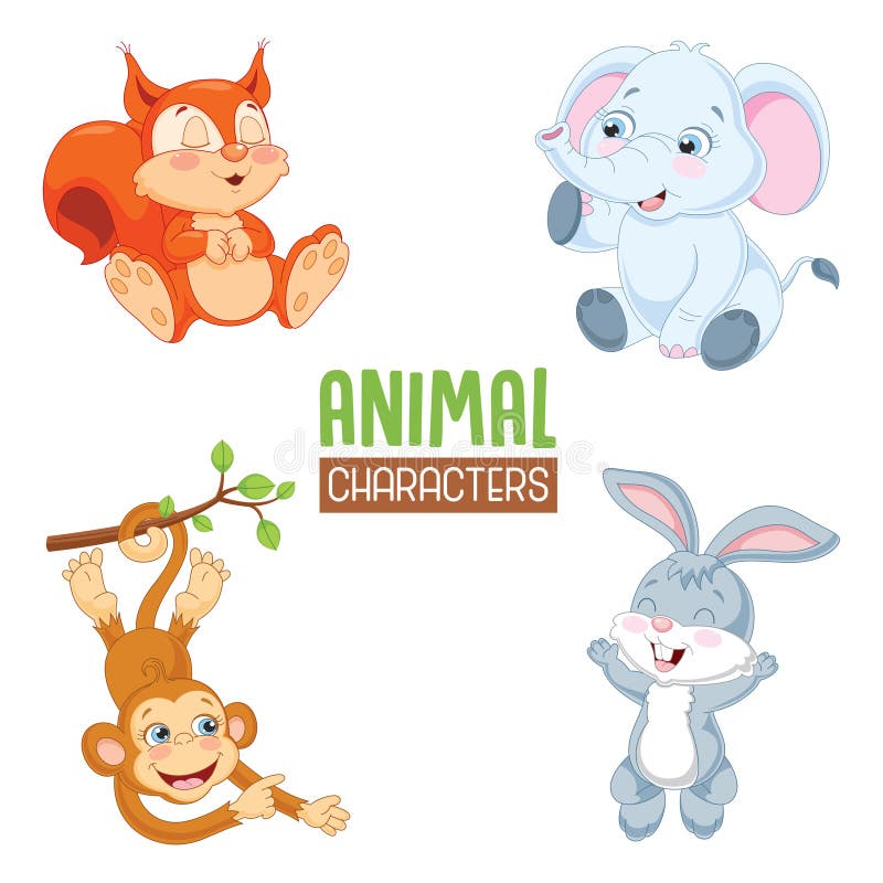 Vector Illustration of Cartoon Animal Stock Vector - Illustration of ...