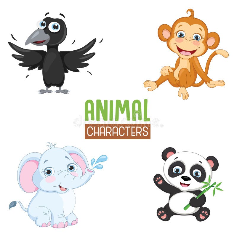 Vector Illustration of Cartoon Animal Stock Vector - Illustration of ...