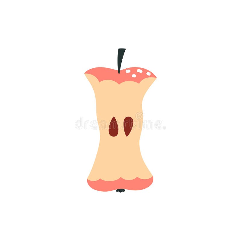 Apple Core Cartoon Stock Illustrations – 484 Apple Core Cartoon Stock ...