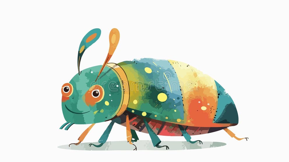 Cartoon Beetle Vector Illustration for Creative Design Projects Stock ...