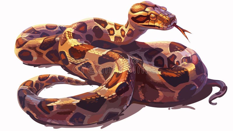 Cartoon Boa Constrictor Vector Illustration for Creative Design ...