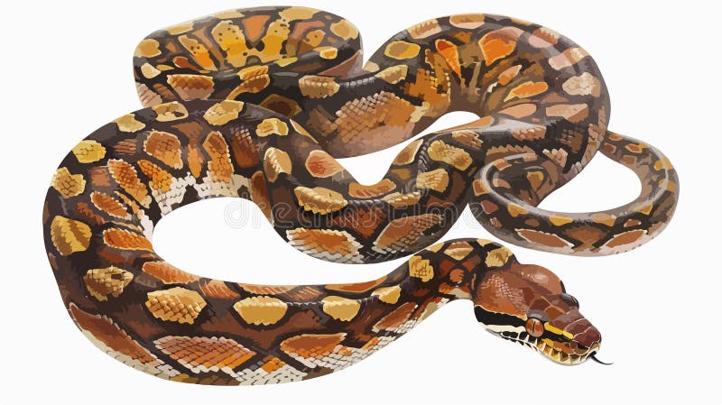 Cartoon Boa Constrictor Vector Illustration for Creative Design ...