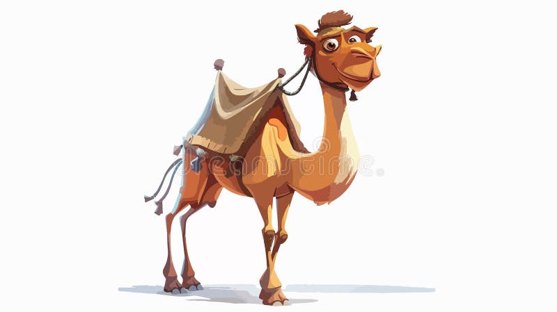 Playful Cartoon Camel Animation Vector Illustration for Projects Stock ...