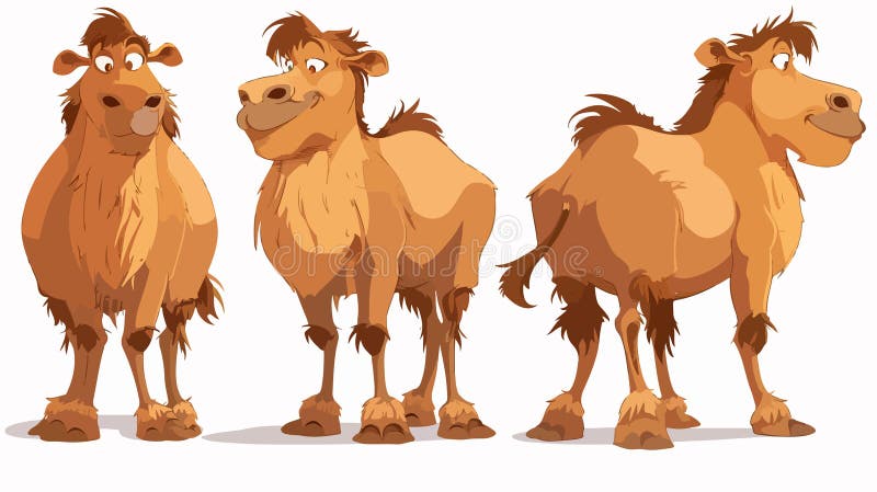 Colorful Cartoon Camel Animation Vector Illustration for Children S ...