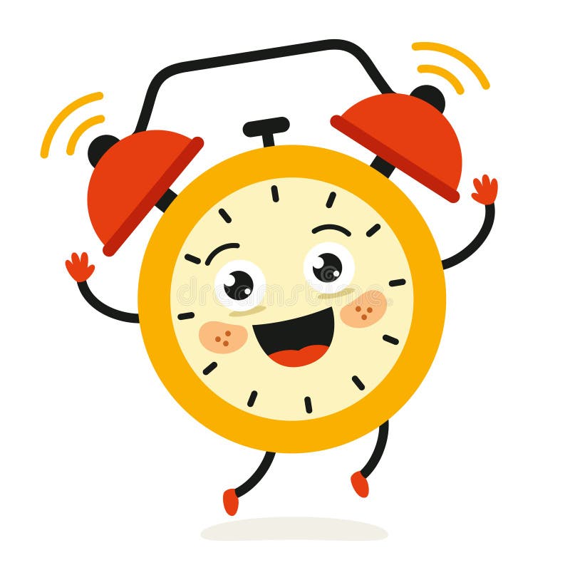 Vector Illustration of Cartoon Clock Stock Illustration - Illustration ...