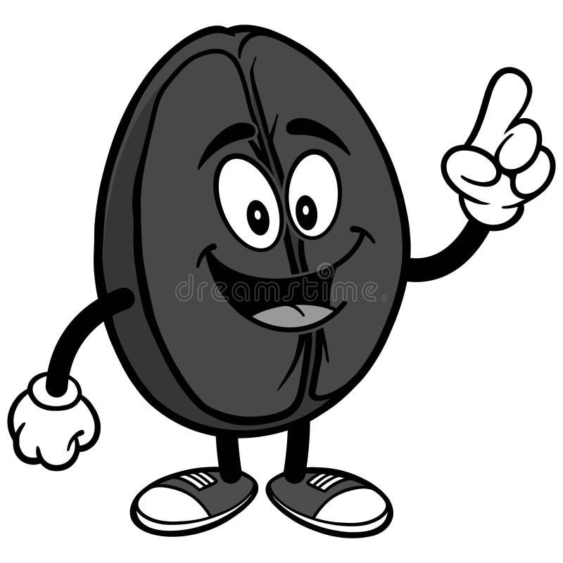 Coffee Bean Talking Illustration Stock Vector - Illustration of ...