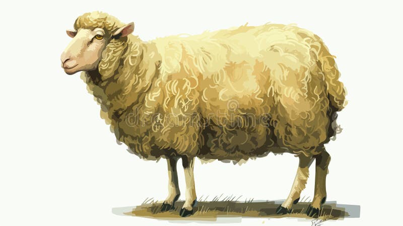 Cute Cartoon Ewe Vector Illustration for Design Projects and Printing ...