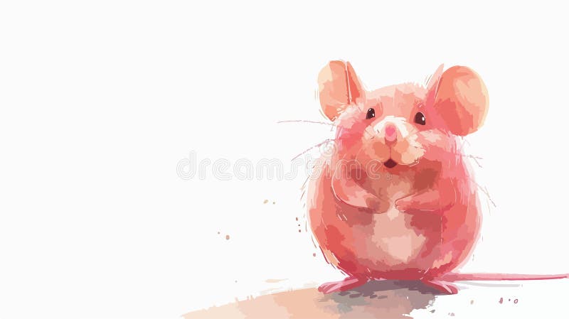 Cheerful Cartoon Fat Mouse Vector Illustration for Children S Books and ...
