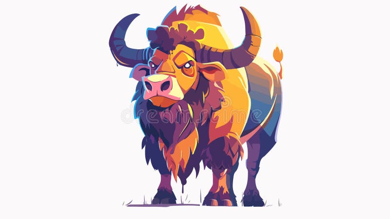 Giant Cartoon Ox Vector Illustration for Creative Projects and Design ...