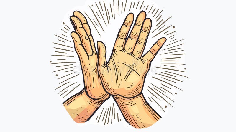 Professional Cartoon Hand Clap Vector Illustration for Creative ...