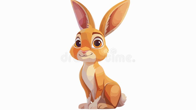 Playful Cartoon Hare Animation Vector Illustration for Creative ...