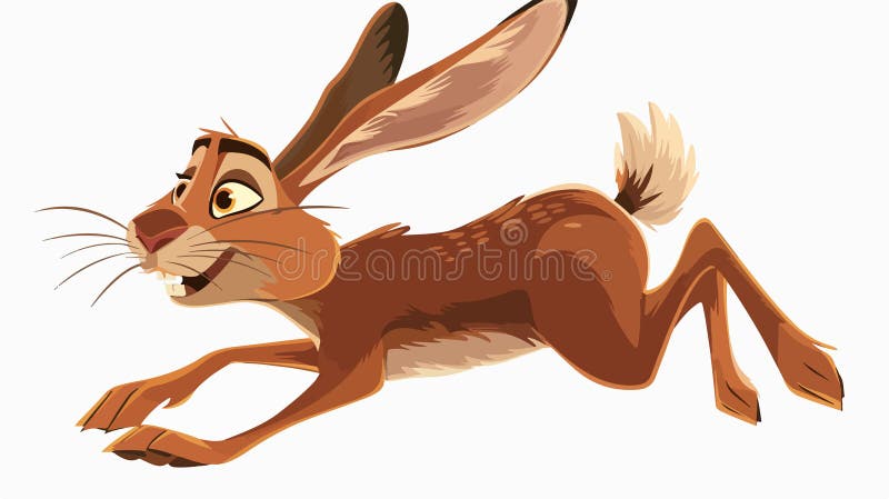 Playful Cartoon Hare Animation Vector Illustration for Design Projects ...