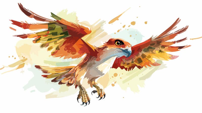 Animated Cartoon Hawk Vector Illustration for Creative Designs Stock ...