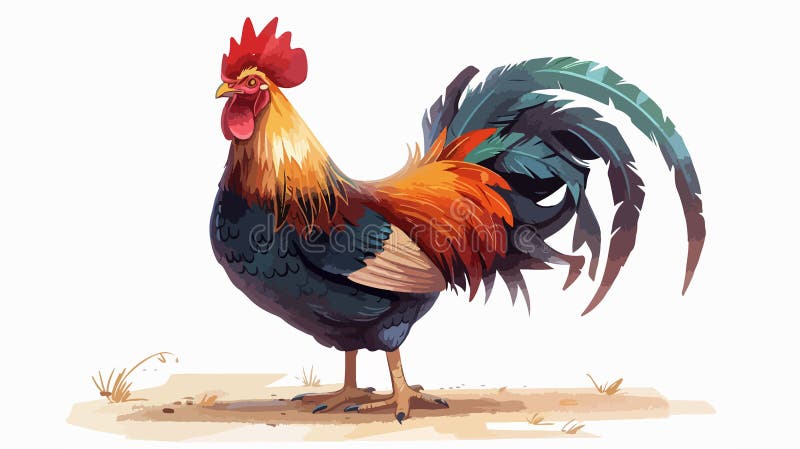 Playful Cartoon Hen Animation Vector Illustration for Design Projects ...