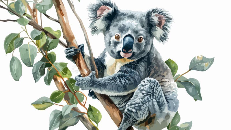 Cute Cartoon Koala Vector Illustration for Animated Designs Stock ...