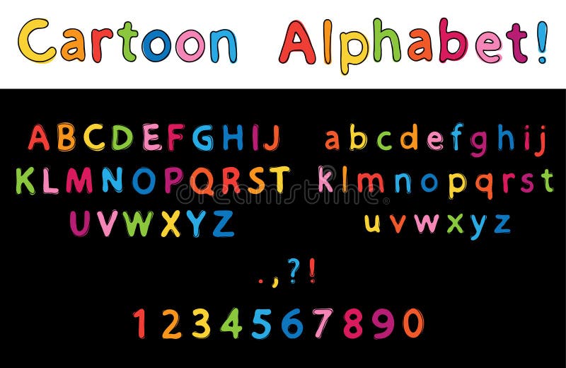 Vector Illustration of Cartoon Letters Stock Vector - Illustration of ...