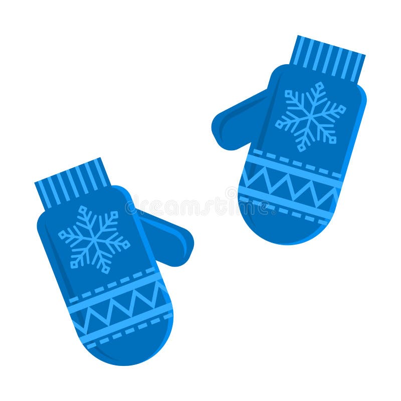 Cartoon Mittens Doodles. Isolated Image for Coloring Stock Vector ...