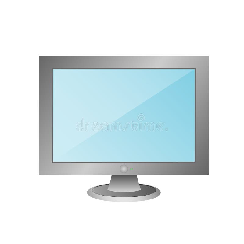 Vector Illustration of Cartoon Monitor Stock Vector - Illustration of ...
