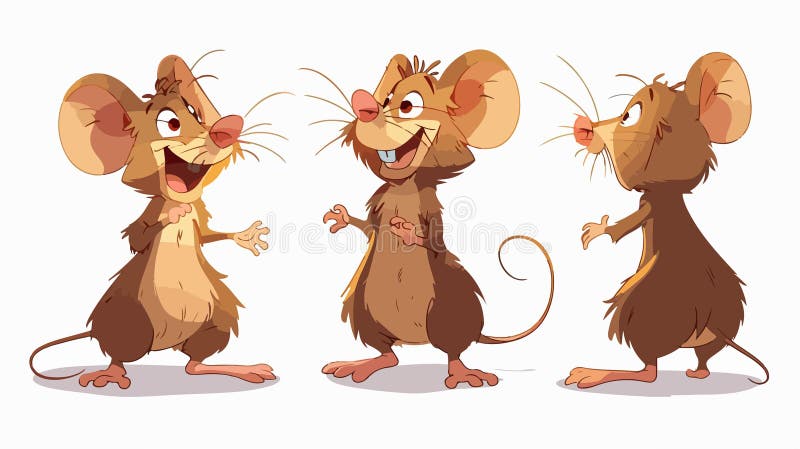 Cartoon Mouse Animation Vector Illustration for Creative Projects Stock ...