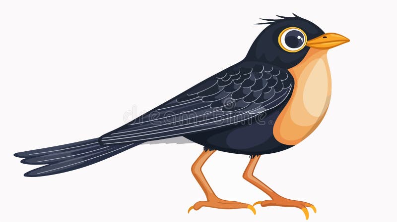Colorful Cartoon Mynah Bird Vector Illustration for Isolated Background ...