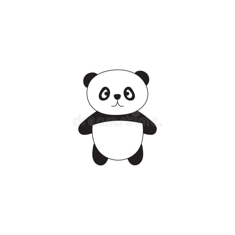 Outline Panda Vector Illustration. Stock Vector - Illustration of ...