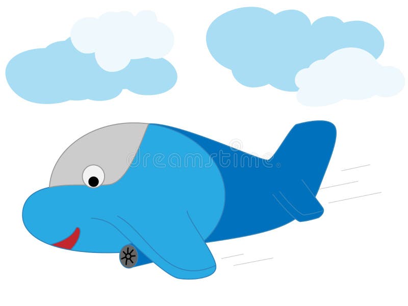 Vector Illustration of a Cartoon Plane. Prints for Textiles ...