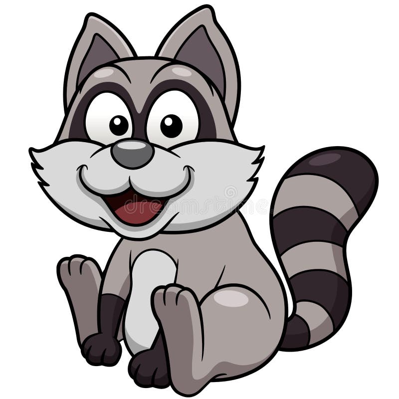Cartoon raccoon stock vector. Illustration of furry, comic - 29889008