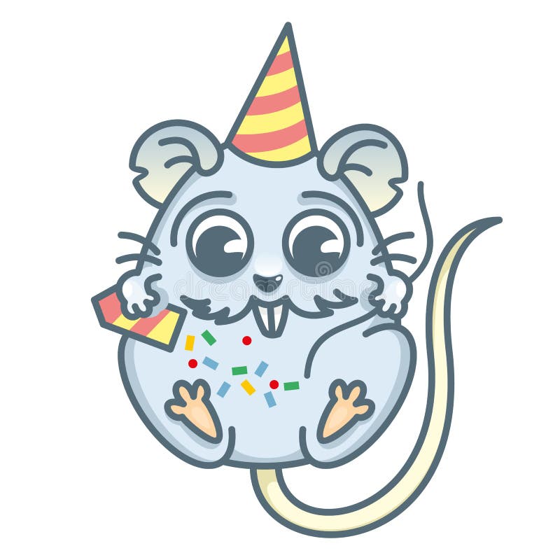 Vector Illustration of Cartoon Rat. Stock Vector - Illustration of ...