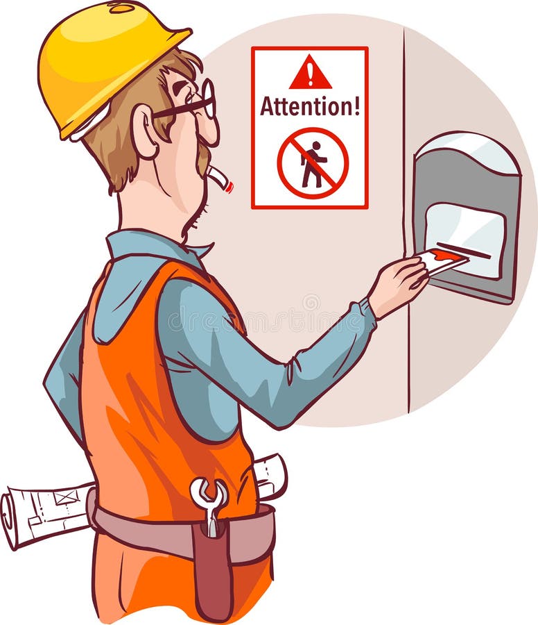 Vector Illustration of Cartoon Shift Workers Stock Vector ...