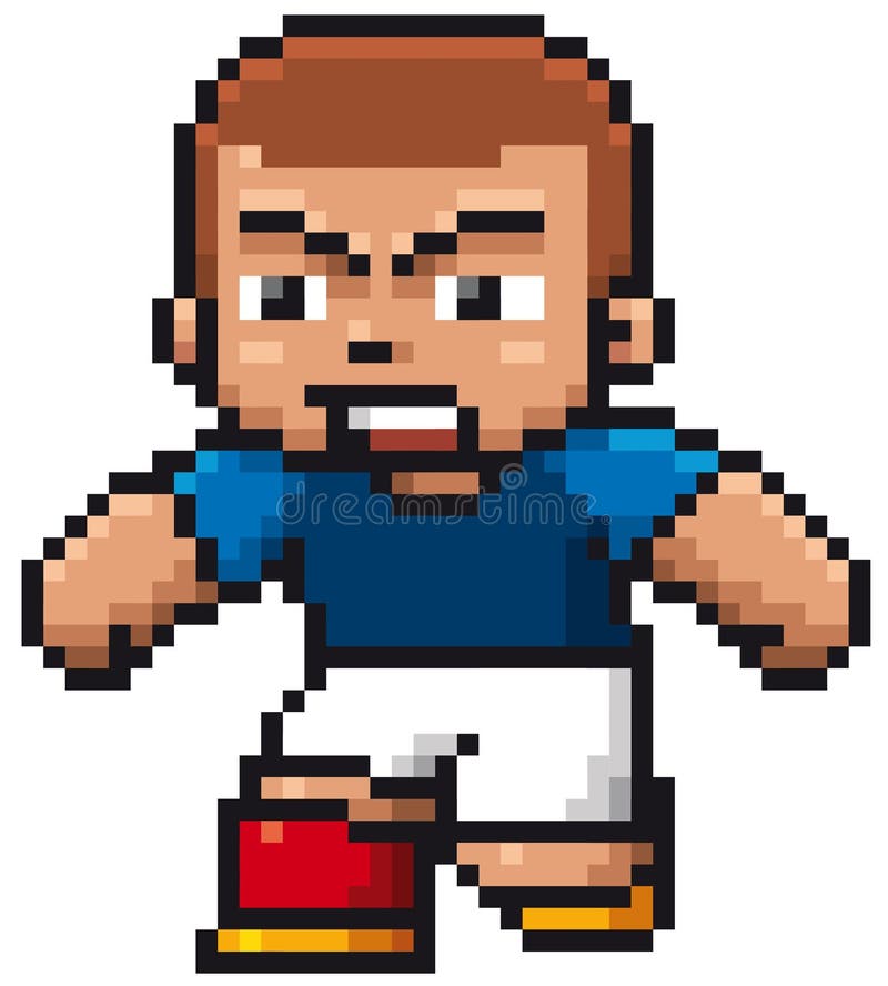 Cartoon Soccer Player Pixel Stock Illustrations – 130 Cartoon Soccer ...