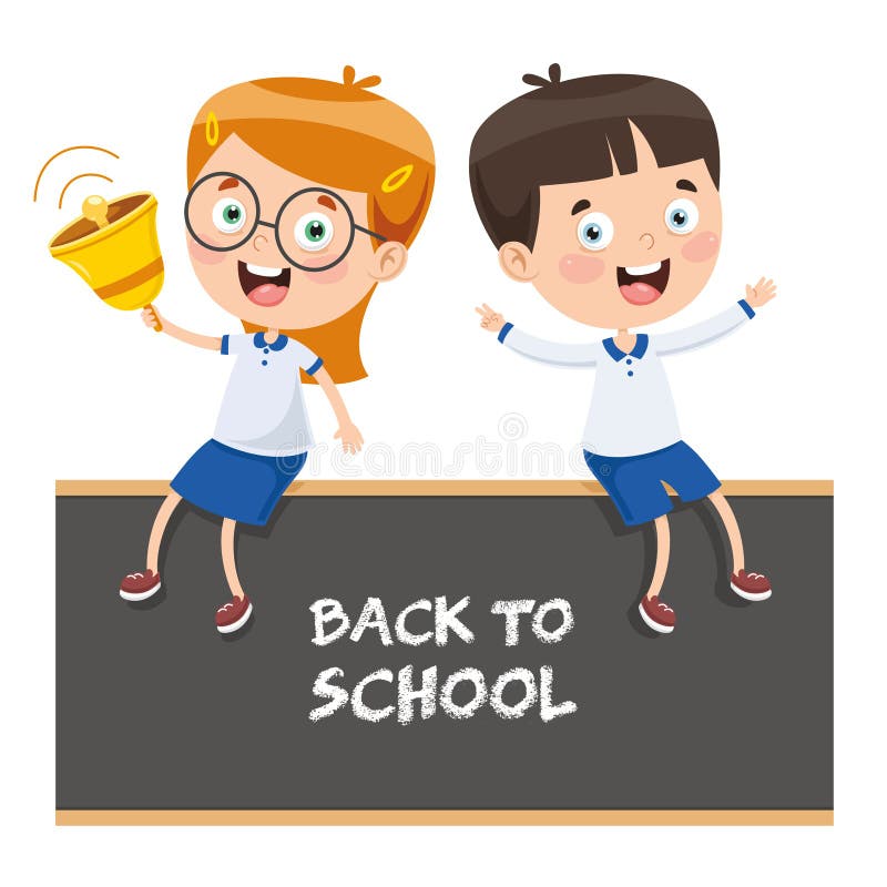 Vector Illustration of Cartoon Students Stock Vector - Illustration of ...