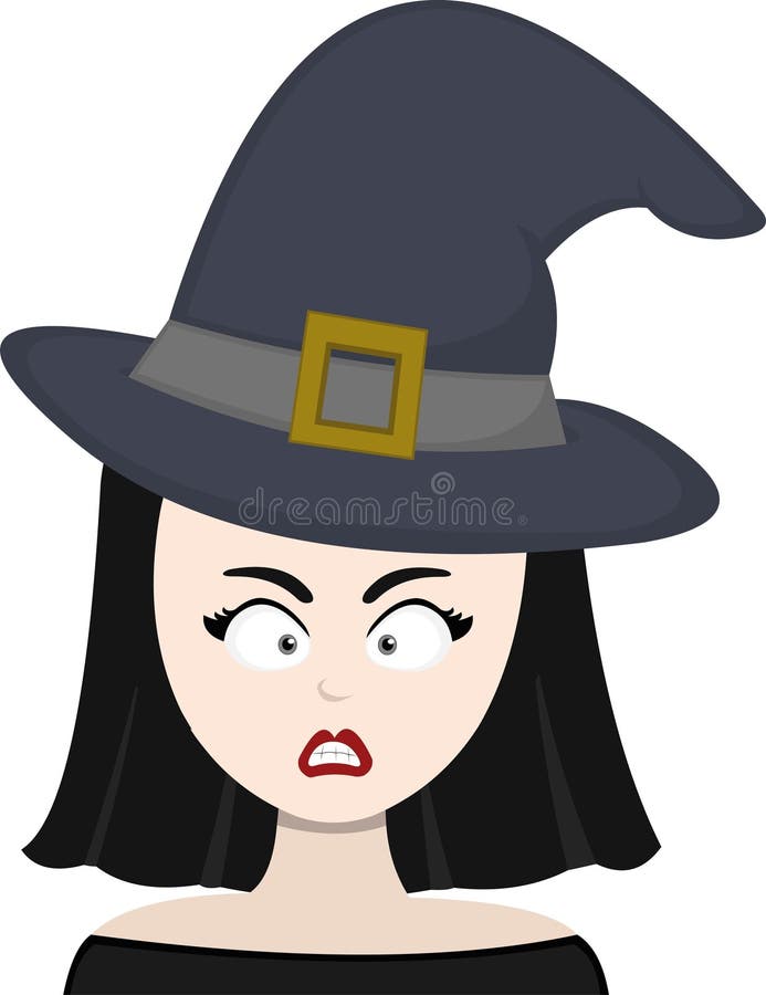 Witch angry expression stock vector. Illustration of fantasy - 322916851