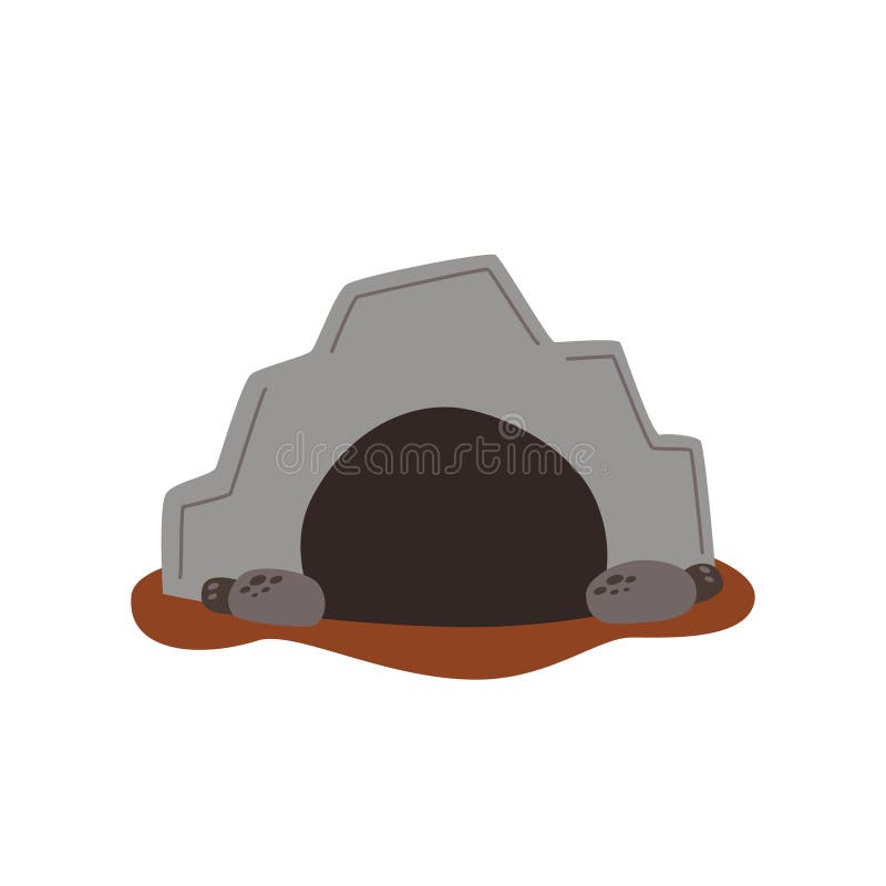 Vector Illustration of Cartoon Wolf Lair Isolated on White Background ...