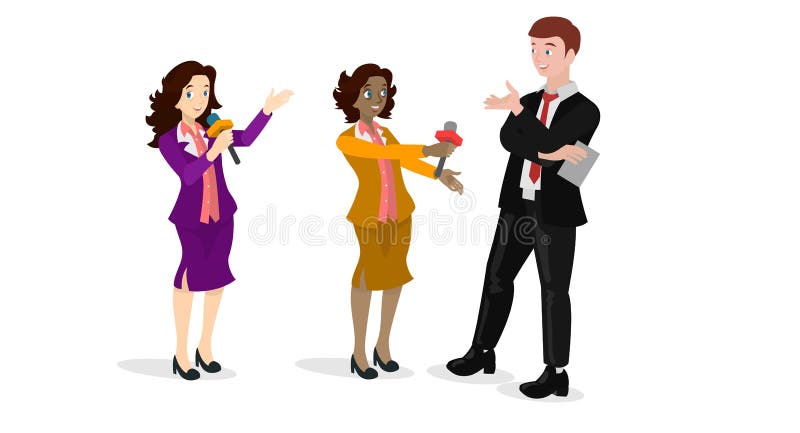 Vector Illustration of Cartoon Works in Broadcasting and Entertainment ...