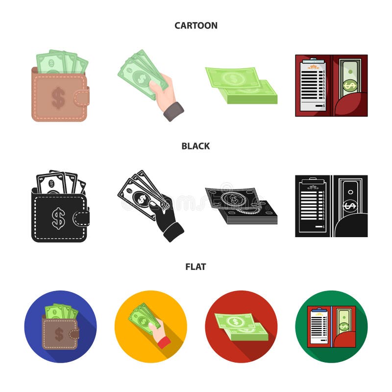 Vector Design of Cash and Currency Logo. Set of Cash and Stack Stock ...
