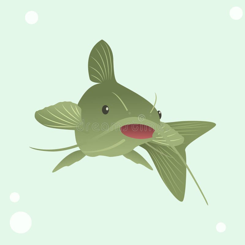 Vector Illustration of Catfish, Made Simple in Gray Stock Vector ...