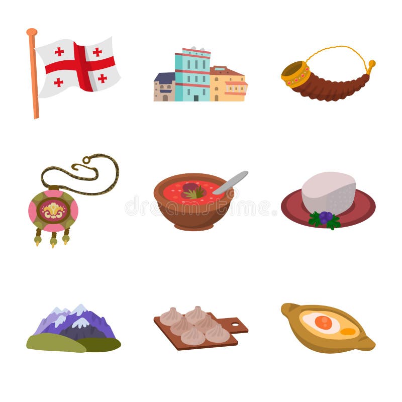 Vector Design of Caucasus and Traditions Logo. Collection of Caucasus ...