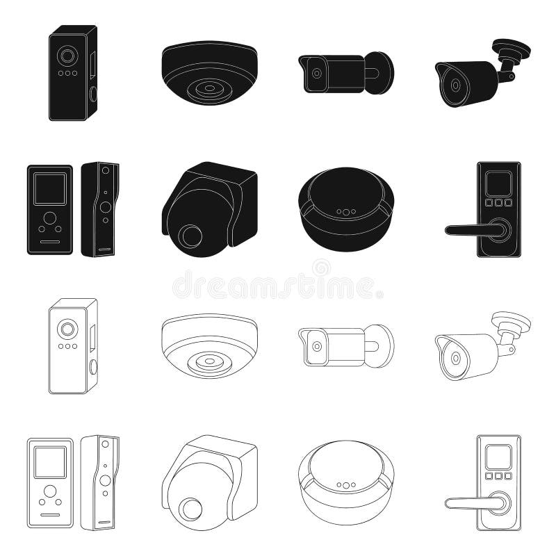 Vector Design of Cctv and Camera Logo. Set of Cctv and System Stock ...