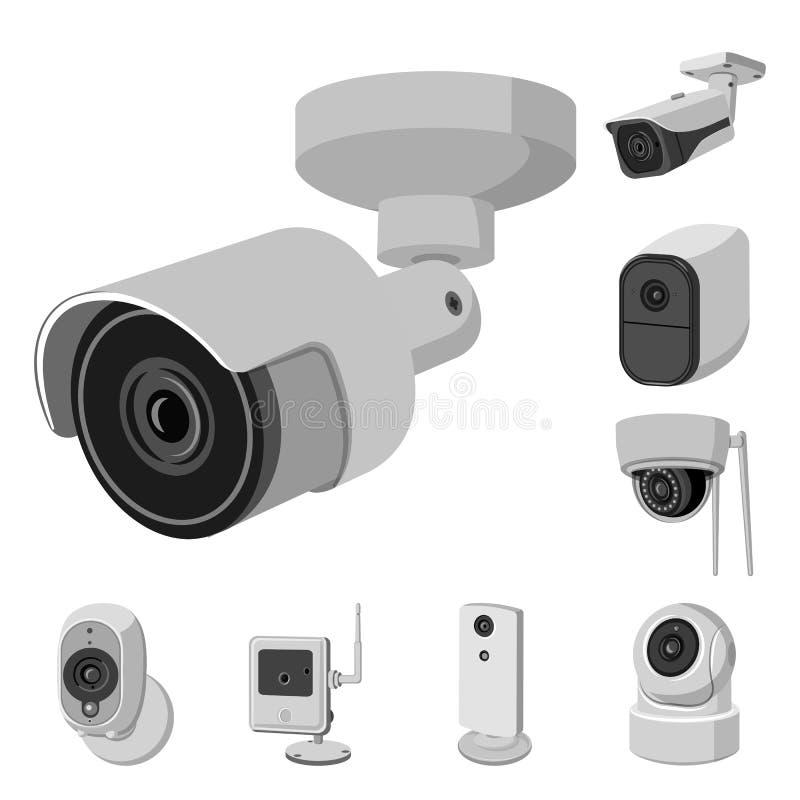 Security Camera or Cctv Camera on Ceiling Stock Illustration ...